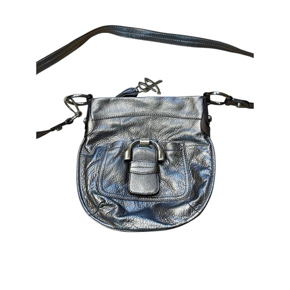 b. makowsky | Bags | B Makowsky Pebbled Leather Metallic Crossbody Bag ...